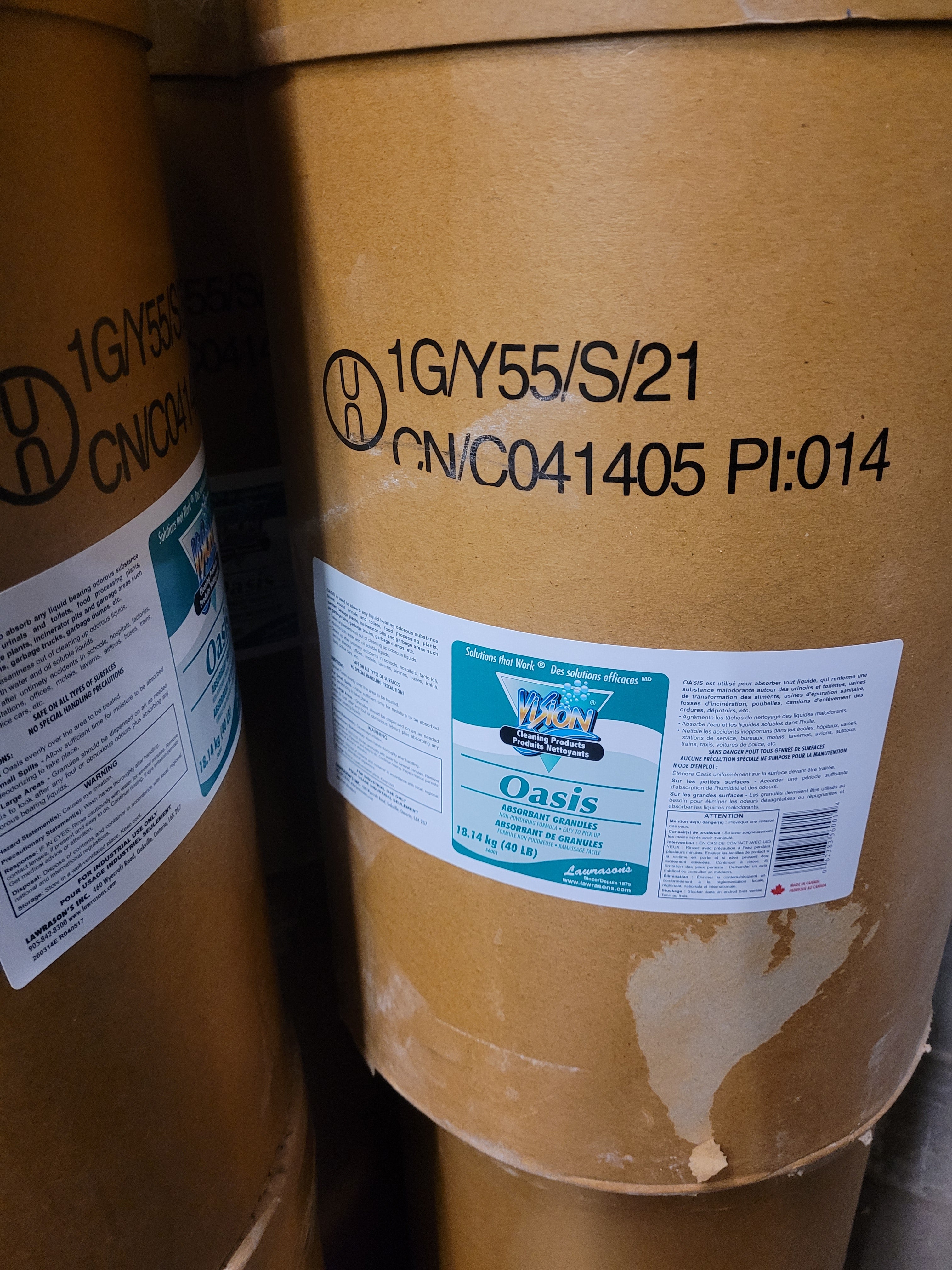 OASIS ODOUR ABSORBANT PELLETS 40LB – Tex Euro Industrial Sales Ltd.